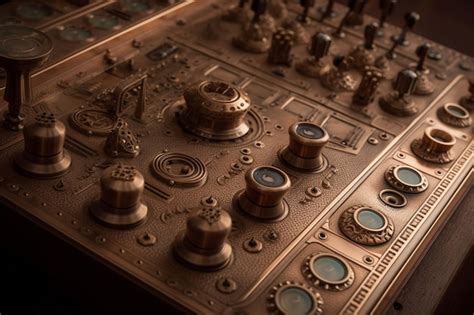 Premium Ai Image There Is A Close Up Of A Metal Control Panel With Buttons Generative Ai