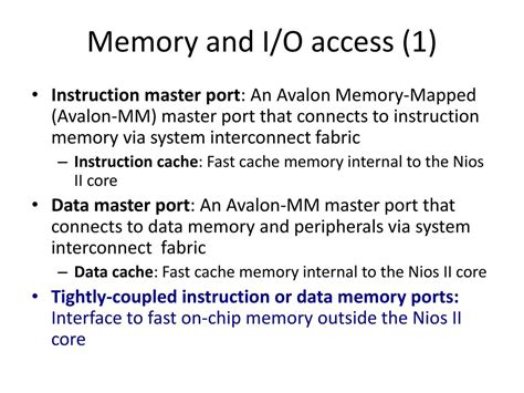 nios ii processor memory organization and access ppt download