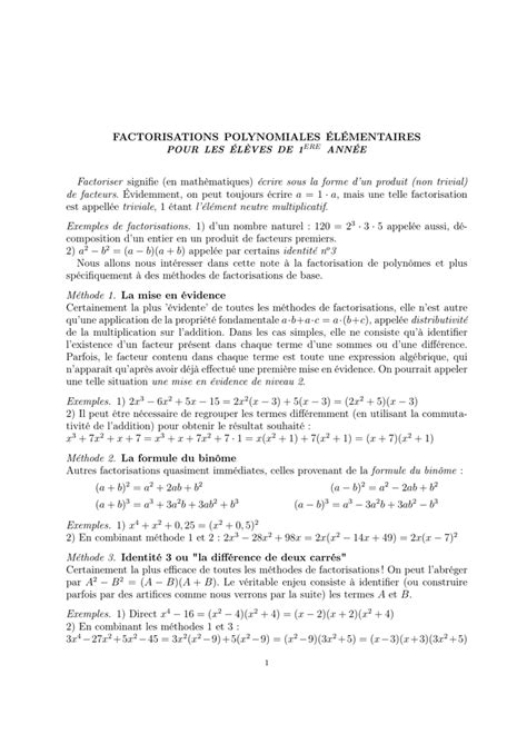 Ntroduire 165 Imagen Formule Factorisation Vn