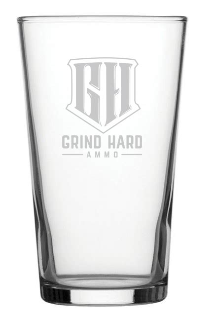 Gha Pint Glass Grind Hard Ammo®