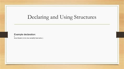 Structures In C Programming Used For Engineering Pptx