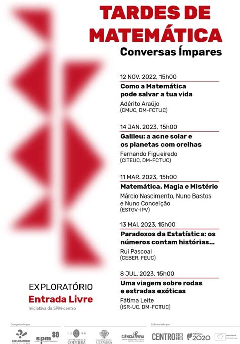 Pombalense Adérito Araújo abre ciclo Tardes de Matemática Conversas
