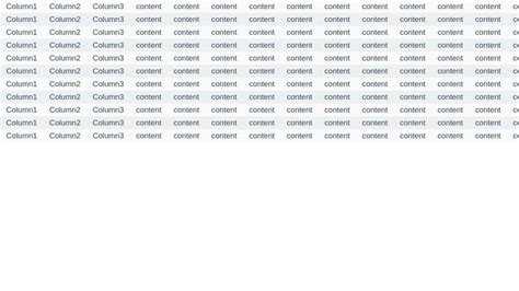 Fixed Header Table Vertical Scrolling