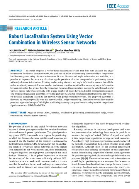 Pdf Robust Localization System Using Vector Combination In Wireless