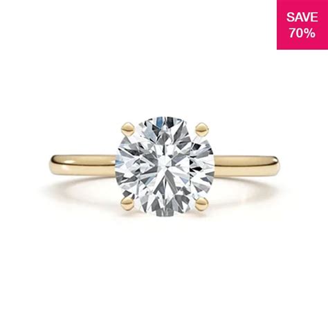 70 Off On Lab Grown Diamond Solitaire Ring Onedayonly