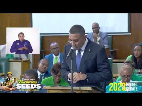 MHPM Holness Budget Excerpt Land Titling YouTube