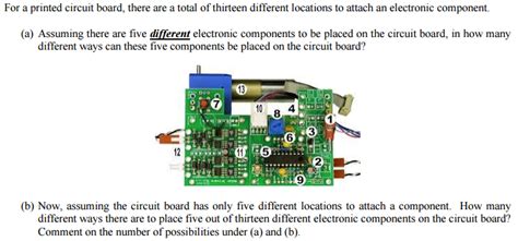 Solved For A Printed Circuit Board There Are A Total Of Chegg