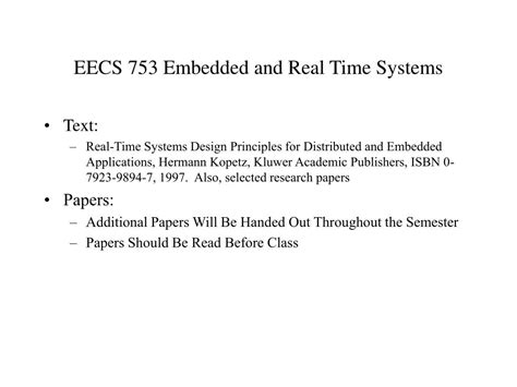 Ppt Embedded And Real Time Systems Powerpoint Presentation Free