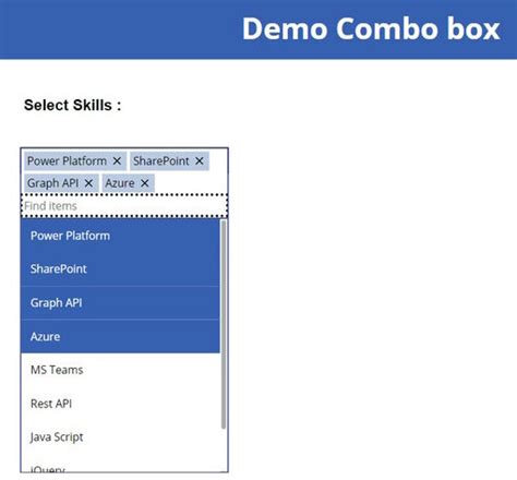 Power Apps Combo Box Control And Dynamic Sharepoint Data Binding