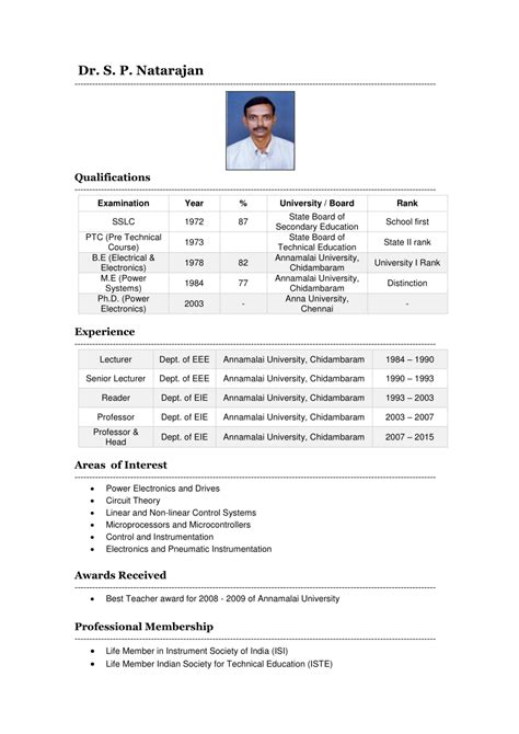 PDF Dr S P Natarajan CV As On Pdf