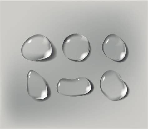 Premium Vector Realistic Transparent Water Drops Set
