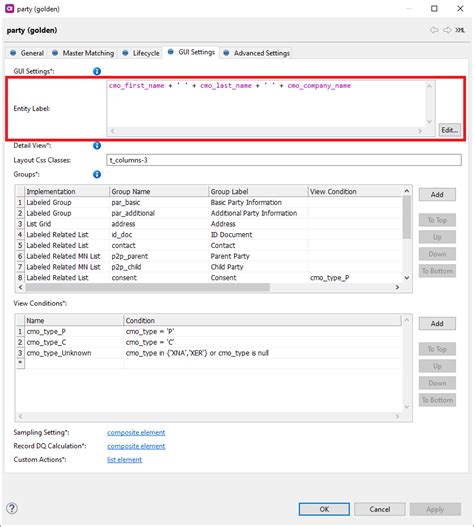 Constructing Record Detail Templates Ataccama ONE