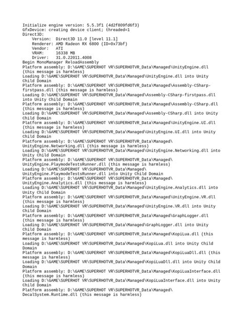 output log download free pdf virtual reality software development kit