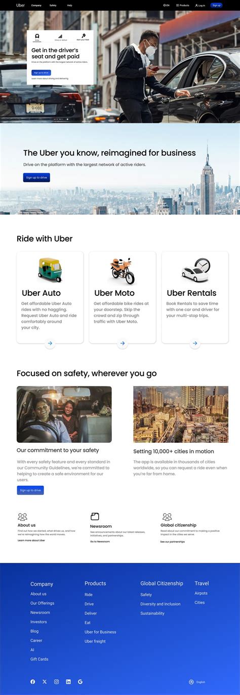 designed a sleek uber website with figma sudesh more posted on the