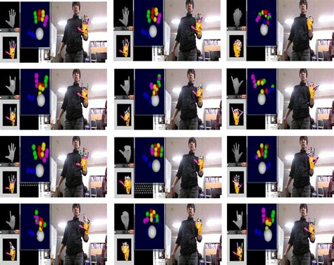 Shows Real Time 3d Hand Pose Estimation By Fitting Of Hand Skeleton