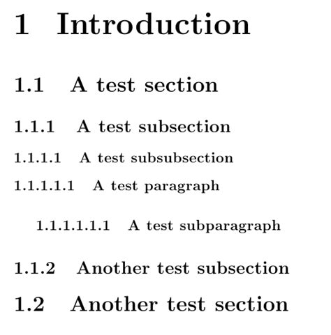 sectioning how to number section and subsection properly tex