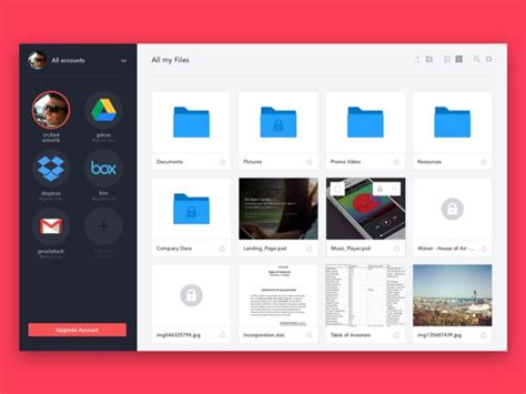 Cloud File Manager Website Inspiration Clouds Material Design