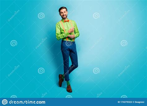 Full Length Body Size View Of His He Nice Attractive Cheerful Cheery