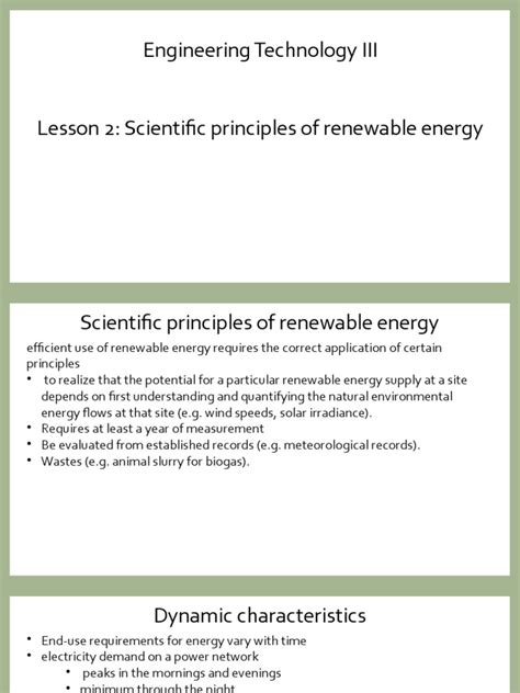 L2 Sientific Principles Of Renewable Energy Pdf Renewable Energy