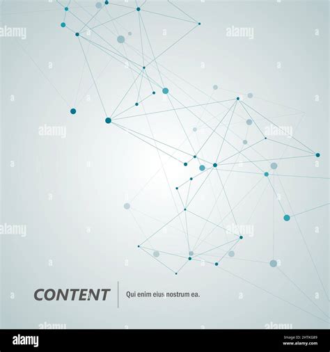 Geometric Abstract Background With Connect Lines And Dots Technology Molecular Structure Stock