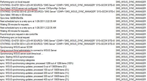 System Center Configuration Manager и как с ним бороться Blog Archive Sync Failed Wsus