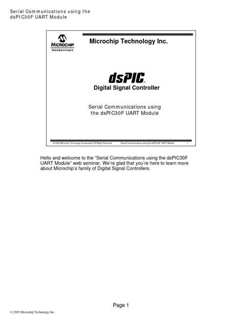 Dspic30f Uart Pdf Computer Science Telecommunications