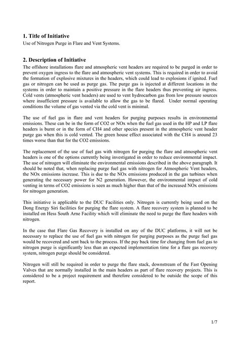 Use Of Nitrogen Purge In Flare And Vent Systems Pdf