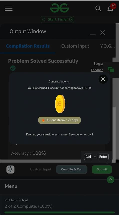 Gfg160 Geekstreak2024 Problemsolving Geeksforgeeks Coding