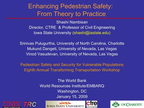 Strategies To Enhance Pedestrian Safety From Theory To Practice Ppt