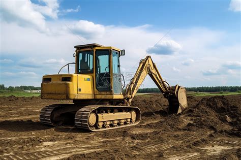 建筑工地的挖掘机工作现场高清图片下载 正版图片600169759 摄图网