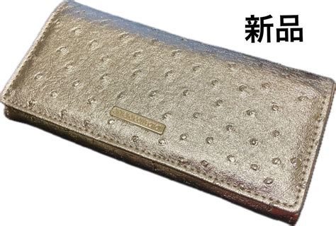 新品 使い勝手good 合皮 型押し加工レディース長財布シャンパンゴールド系 メルカリ