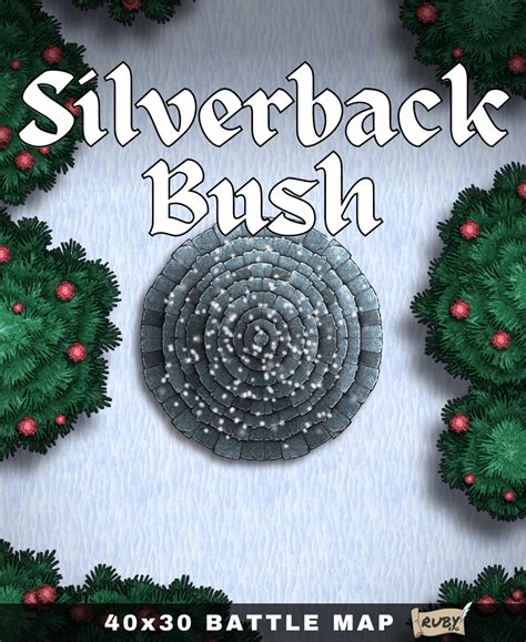 40x30 Battle Map Silverback Bush Rubyrpg Drivethrurpg