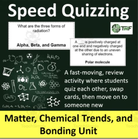 Speed Quizzing Matter Mini Unit By Teach Simple