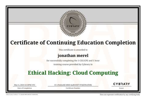 Cybersecurity Ethicalhacking Cloudcomputing Learning Cybrary Jonathan Merel