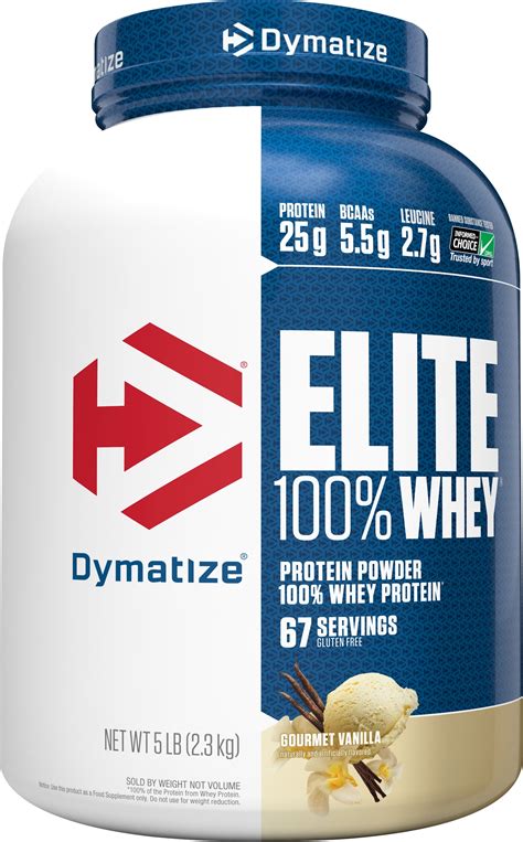 Dymatize Elite 100 Whey Protein Powder Gourmet Vanilla 5 Lb