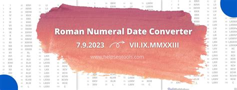 Roman Numeral Tattoo Date Generator Online Free Tool Helpseotools
