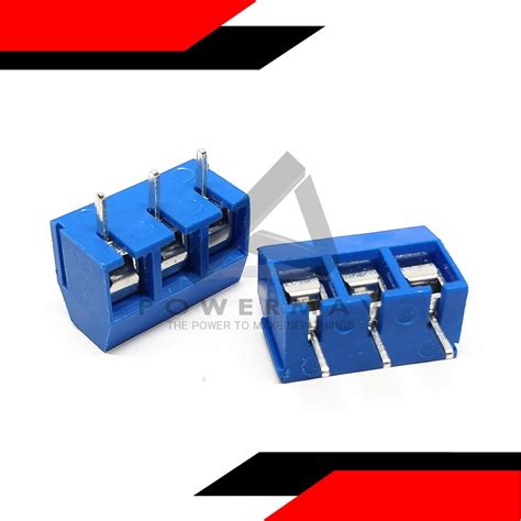 2pcs 3 Pin Terminal Block Blue PowerMav Electronics Store