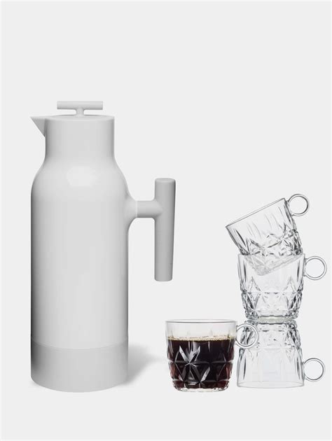 Fika, Coffee jug & 4-pcs coffee mugs | Sagaform