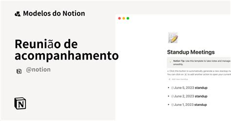 Galeria De Modelos Do Notion — Standup Meeting