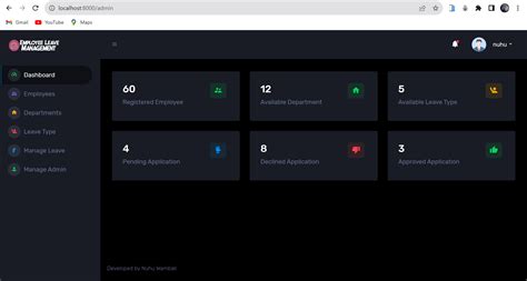 Github Nuhuwambaliemployeeleave Employee Leave Management System