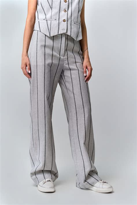 Костюм з жилетом в сіру смужку Діловий жіночий одяг ТМ Ольга Єгорова