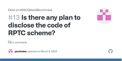 Is There Any Plan To Disclose The Code Of Rptc Scheme Issue