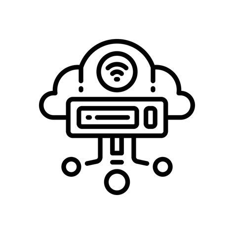 Cloud Computing Icon Vector Line Icon For Your Website Mobile Presentation And Logo Design