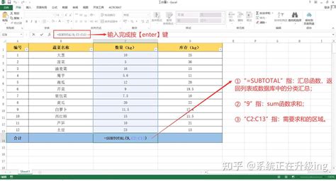 Excel表格如何设置数据筛选后自动求和？ 知乎