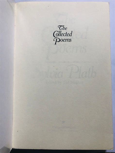 Collected Poems By Sylvia Plath Hobbies And Toys Books And Magazines