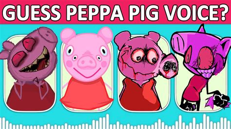 FNF Guess Character by Their Voice | Peppa Pig Quiz | Peppa Pig Exe, Pibby Peppa, Bacon Peppa ...