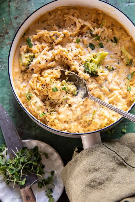 Souper Creamy Broccoli Cheddar Chicken Rice Recipe Half Baked