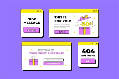 Free Vector Collection Of Flat Design Pop Ups