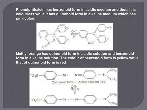Theory Of Indicators Choice Of Indicator Acid Base Indicator Pptx