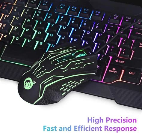 Bakth Multiple Color Led Rainbow Backlit Wired Gaming Keyboard And